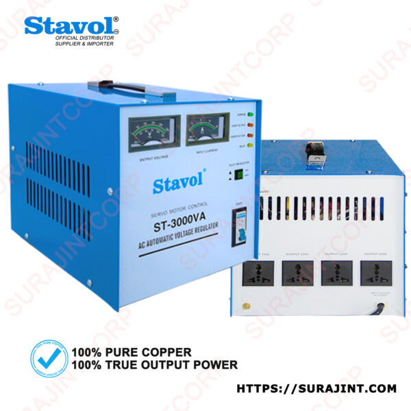 STAVOL AUTOMATIC VOLTAGE REGULATOR ST-3000VA - surajint.com